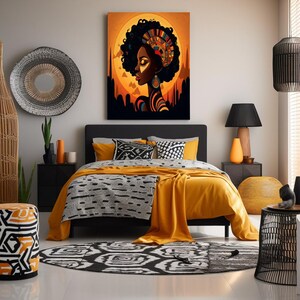 Afrocentric Wall Art, Afro-deco Style Print, African American Art ...