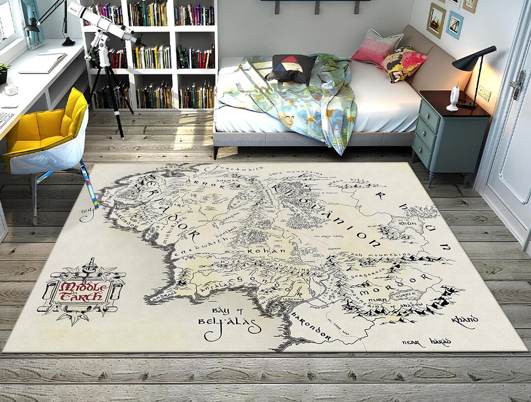 LOTR Rug,middle Earth Map Rug,lotr Map Rug,map Rug,cool Rugs,popular ...