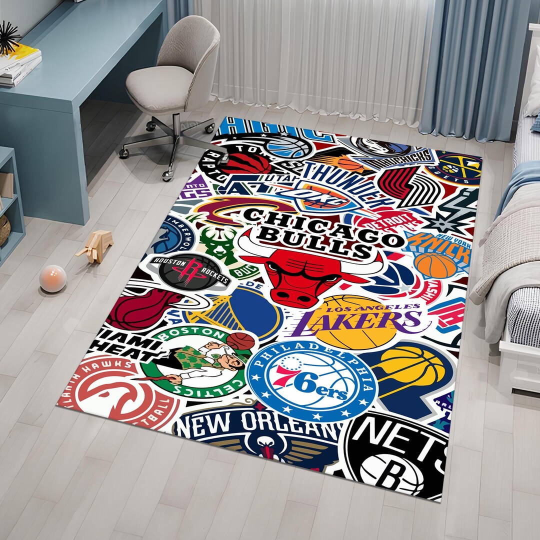Basketball Rug,nba Team Rug,boys Room Rug,sport Rug,cool Rugs,custom ...