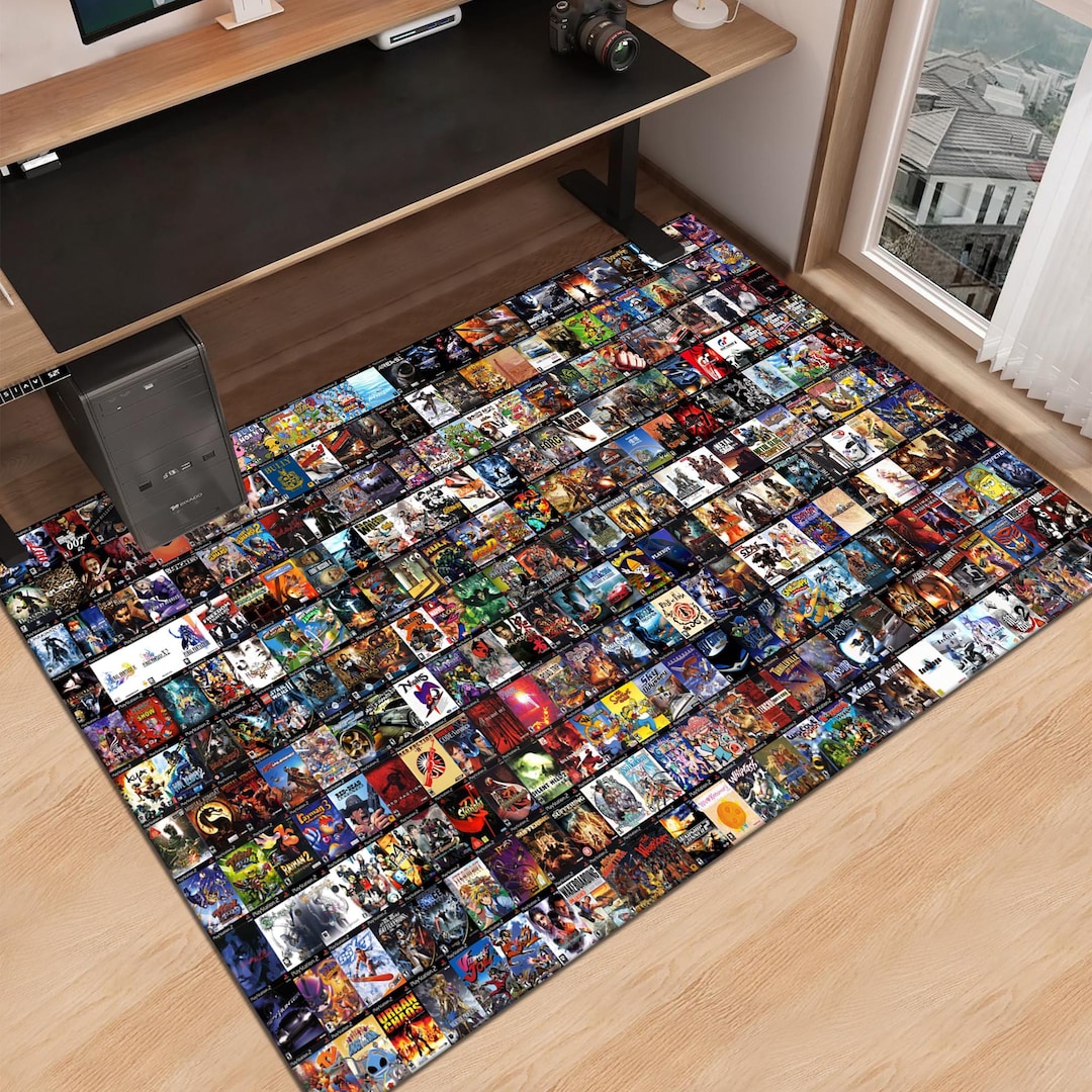 Retro Games Rug,video Game Rug,gaming Rug,gamer Rug,colorful Rug,game ...