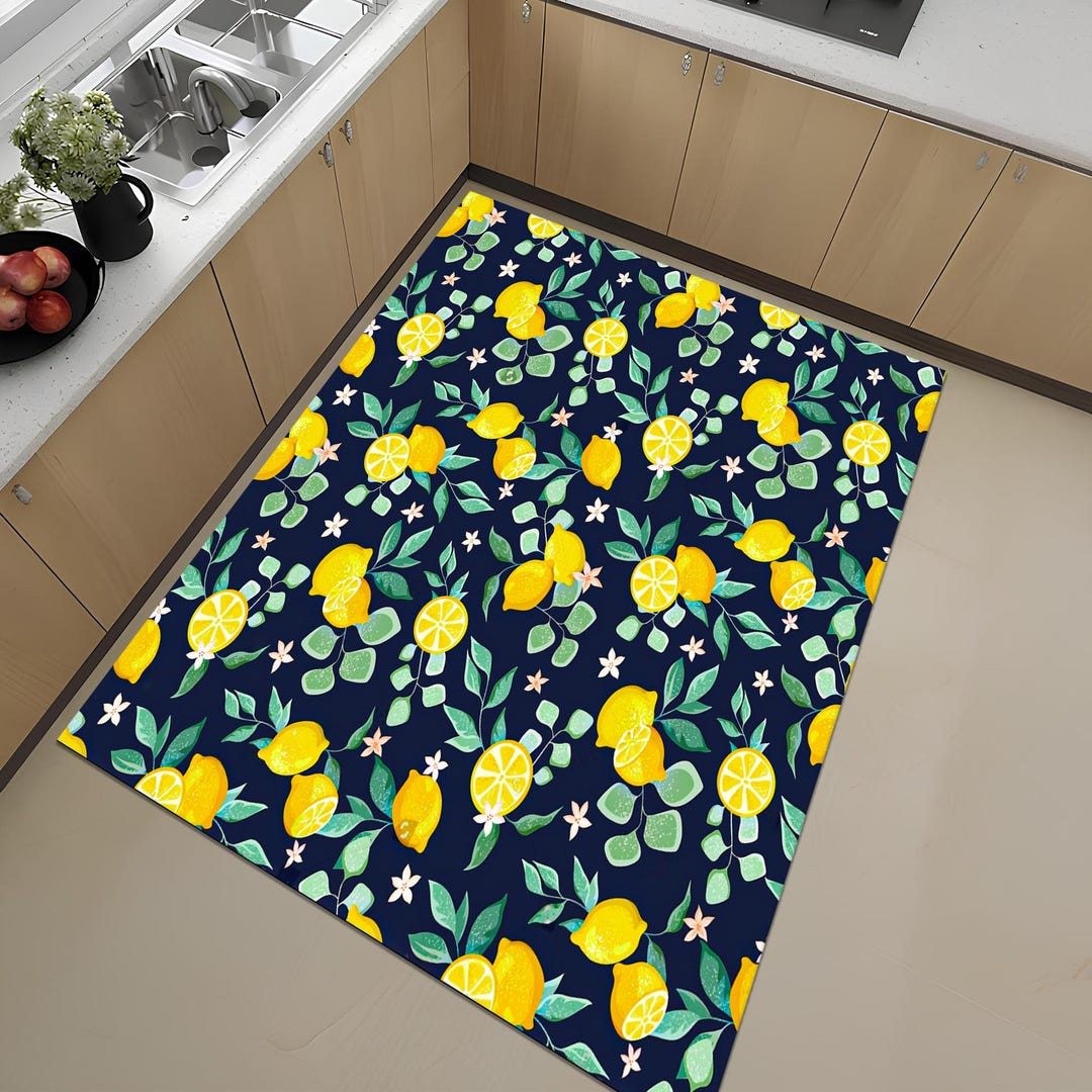 Lemon Pattern Rug,colorful Rug,rugs for Kitchen,kitchen Runner Rug ...