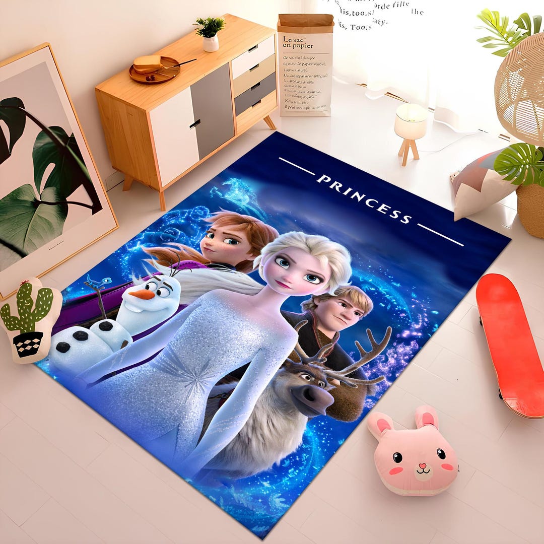 Frozen Rug,elsa Rug,anna Rug,colorful Rug,children's Room Rug,custom ...