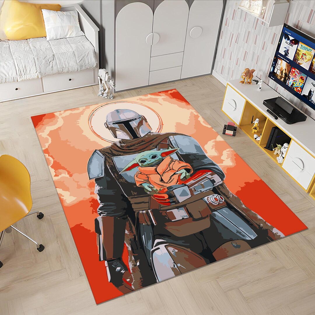 Star Wars Rug,mandalorian Rug,baby Yoda Rug,fantastic Rug,movie Rug ...