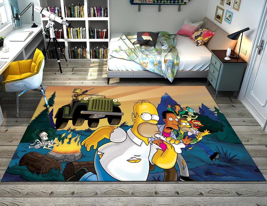 The Simpsons,simpsons Rug,funny Rug,colorful Rug,unique Rug Rug ...
