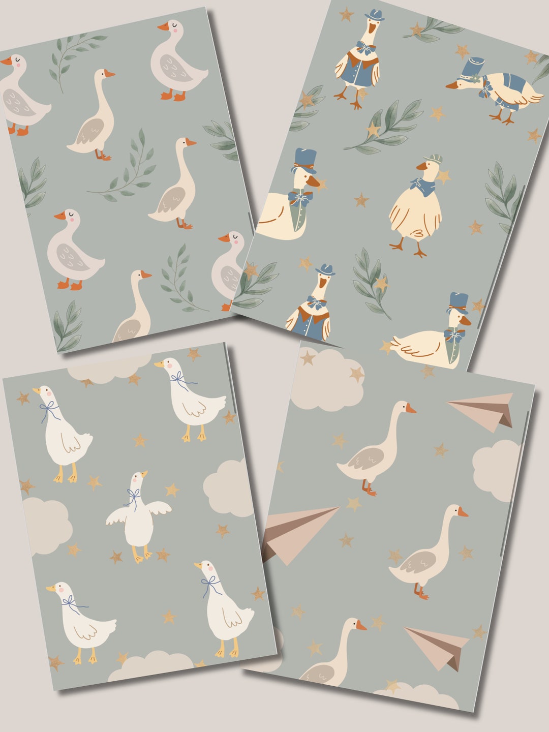 Nursery and Kids Room Decor Vintage Goose Designs Instant Download ...