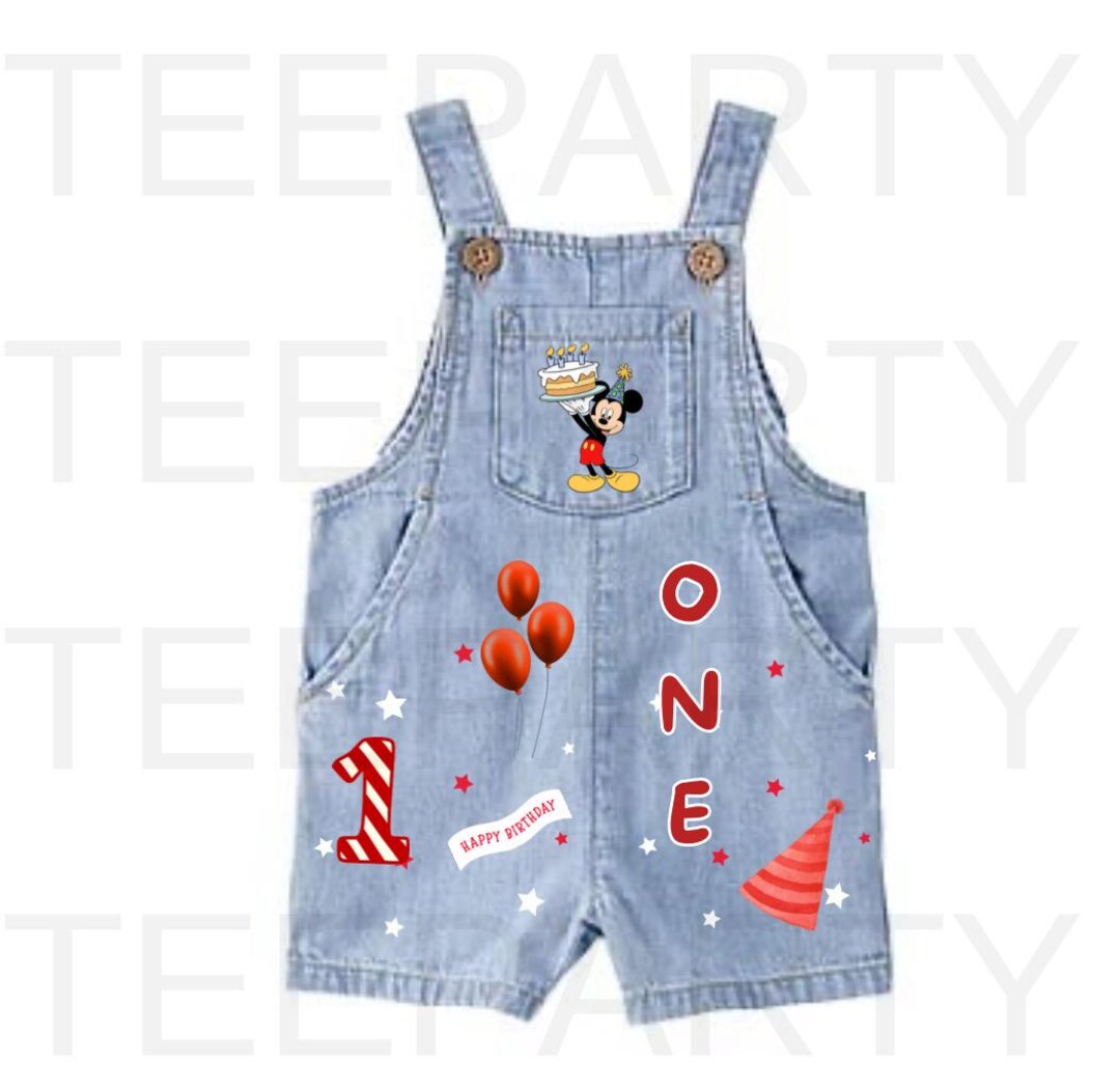 Custom Mickey Mouse Shortall/overall - Etsy