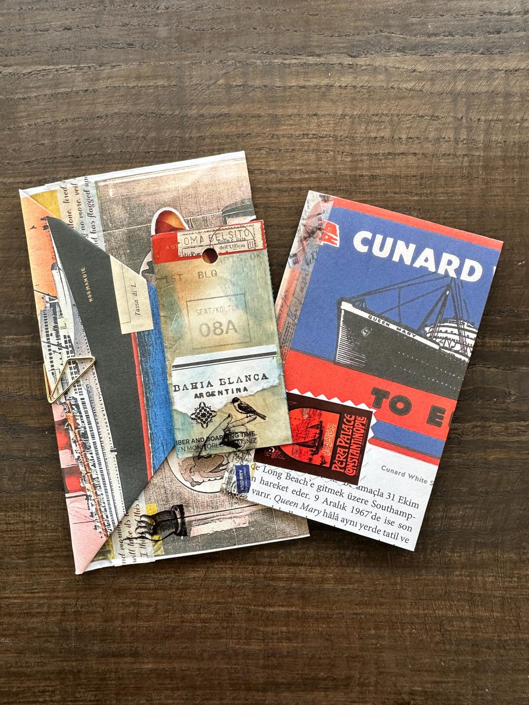 Air Mail Letter + Envelope Collage Set - Etsy