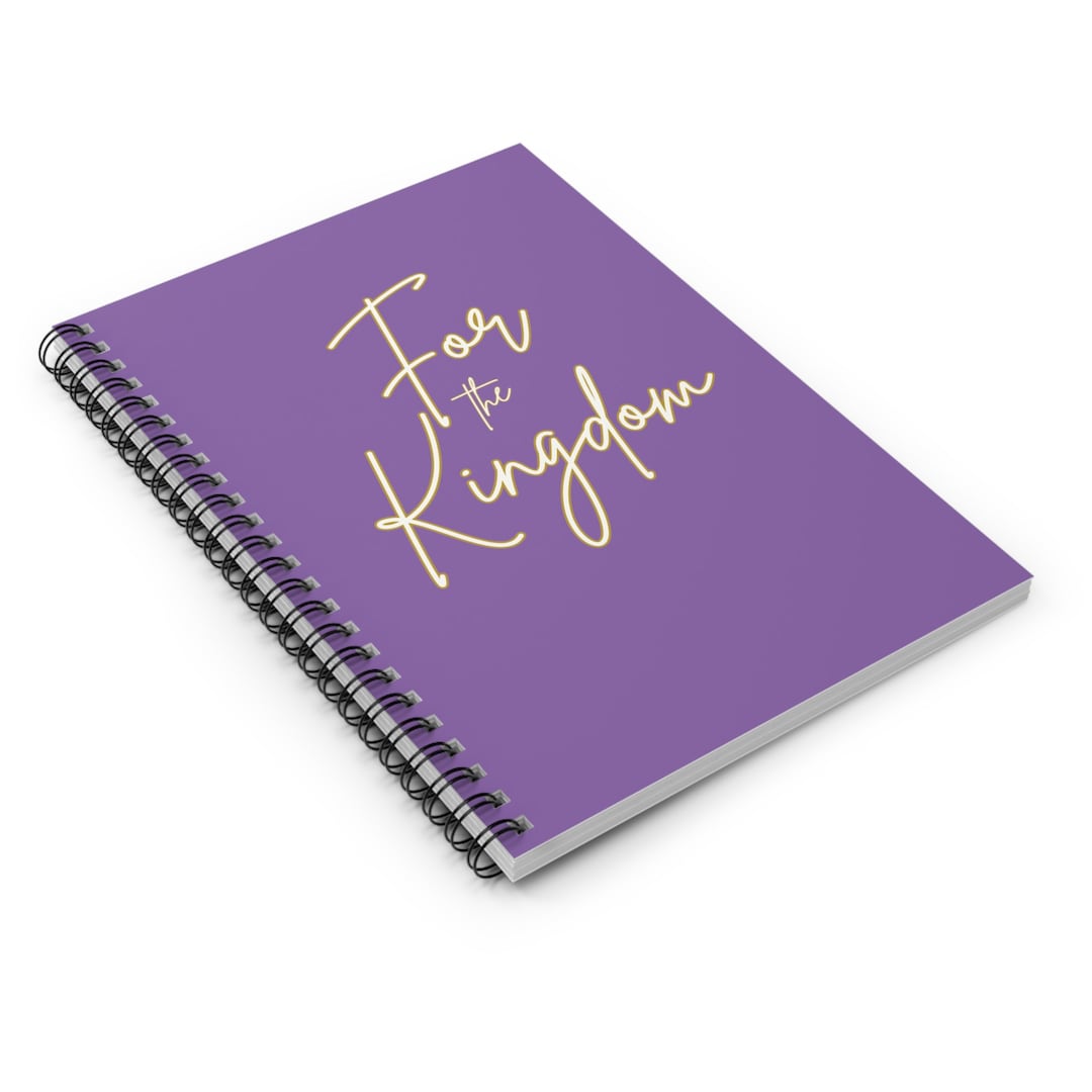 Christian Theme Spiral Notebook | for the Kingdom Notebook - Ruled Line ...
