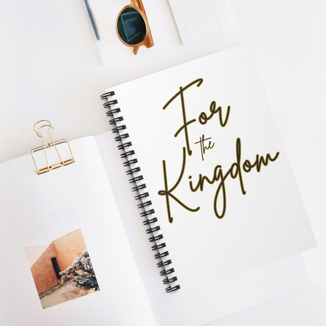 Christian Theme Spiral Notebook | for the Kingdom Notebook - Ruled Line ...