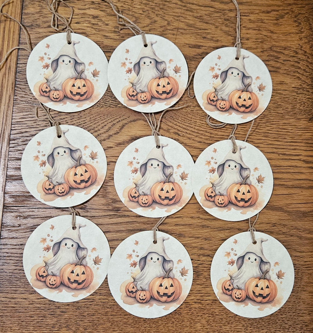 9 Primitive Halloween Ghost & Pumpkin Fall Autumn PRIM - Etsy