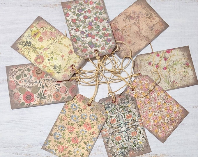 FREE SHIPPING! Set of 18 Die Cut Paper TAGS With Ribbon, Variety Gift ...
