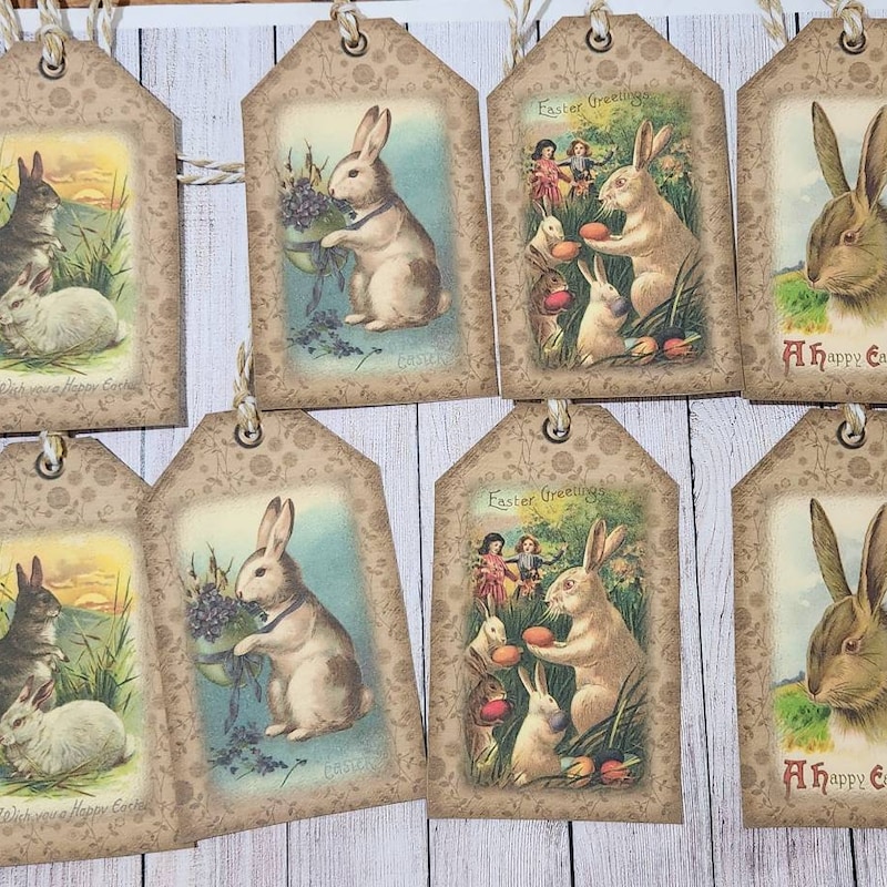 Vintage Easter Tags - Etsy