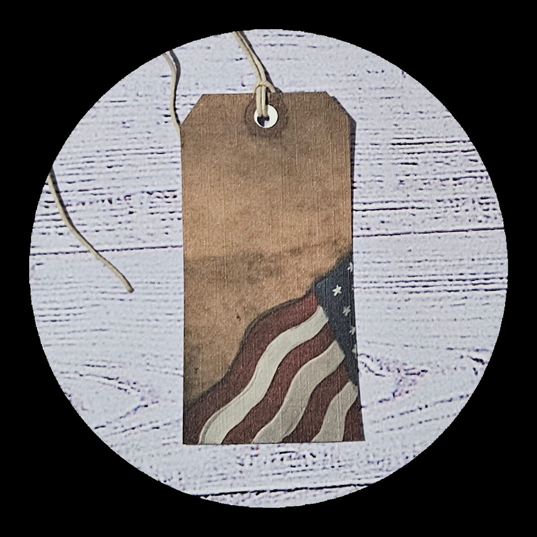 Americana Hang Tags: Grungy American Flag Tags, Set of 9 - Etsy