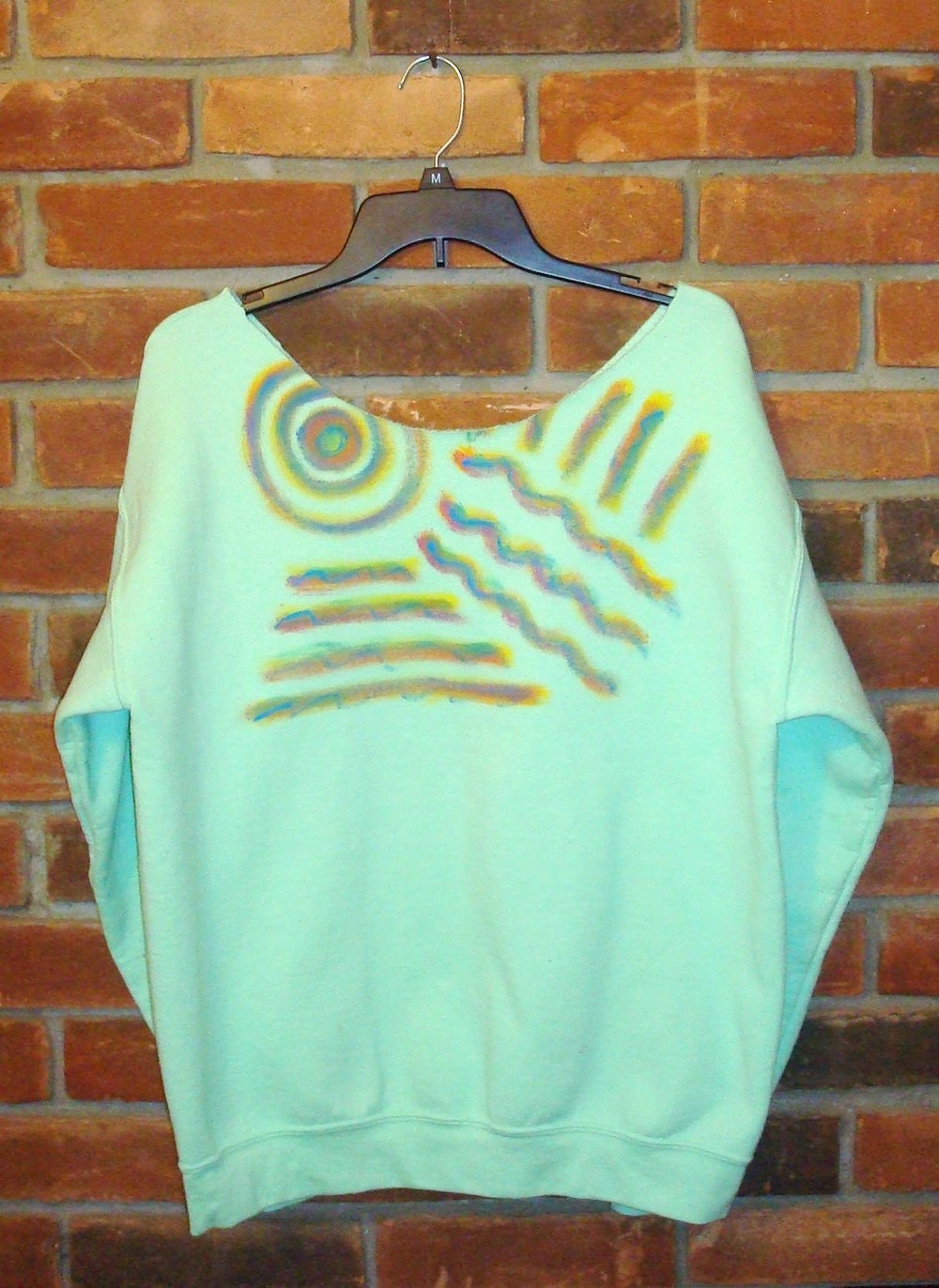 Made to Order Hand Painted Abstract Art to Wear Raw Edge Neckline ...
