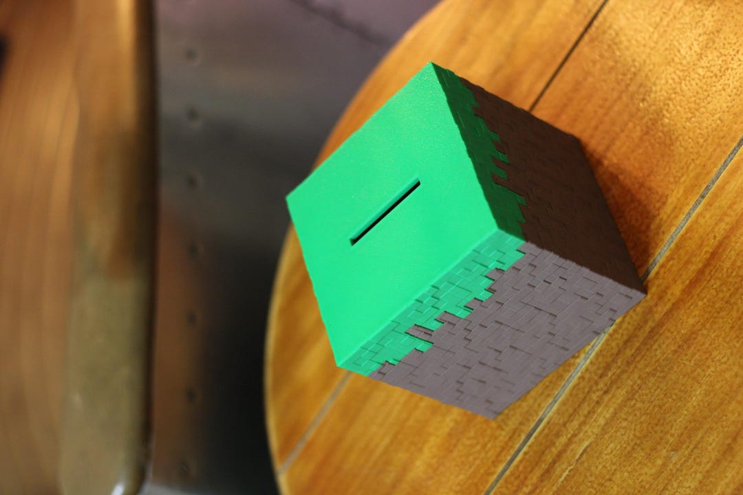 Pixelated Piggy Bank, 8-bit Blocky Coin Bank, Gamer Gift - Etsy