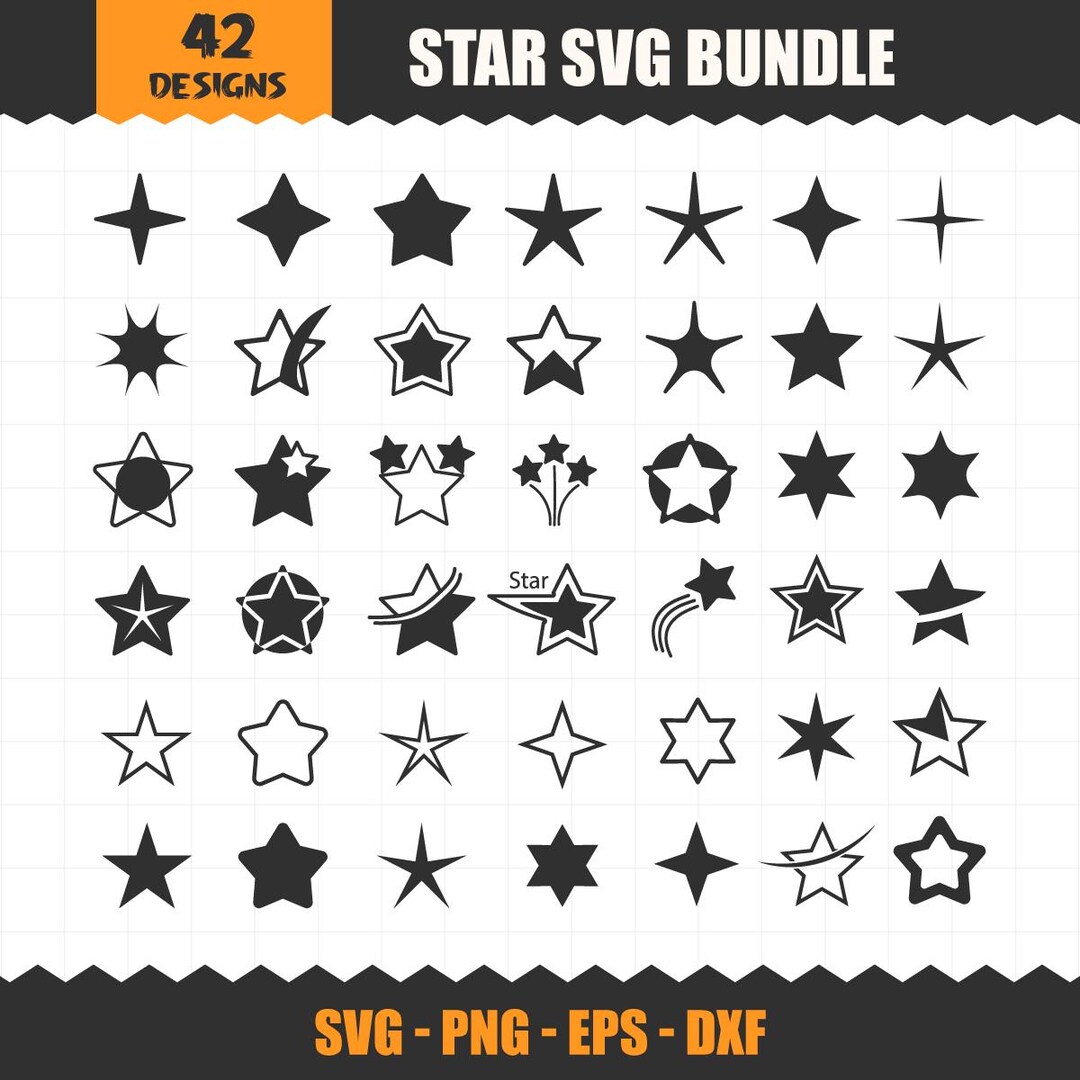 Star SVG Bundle, Star SVG Files, Stars Cut File, Star Cricut File ...