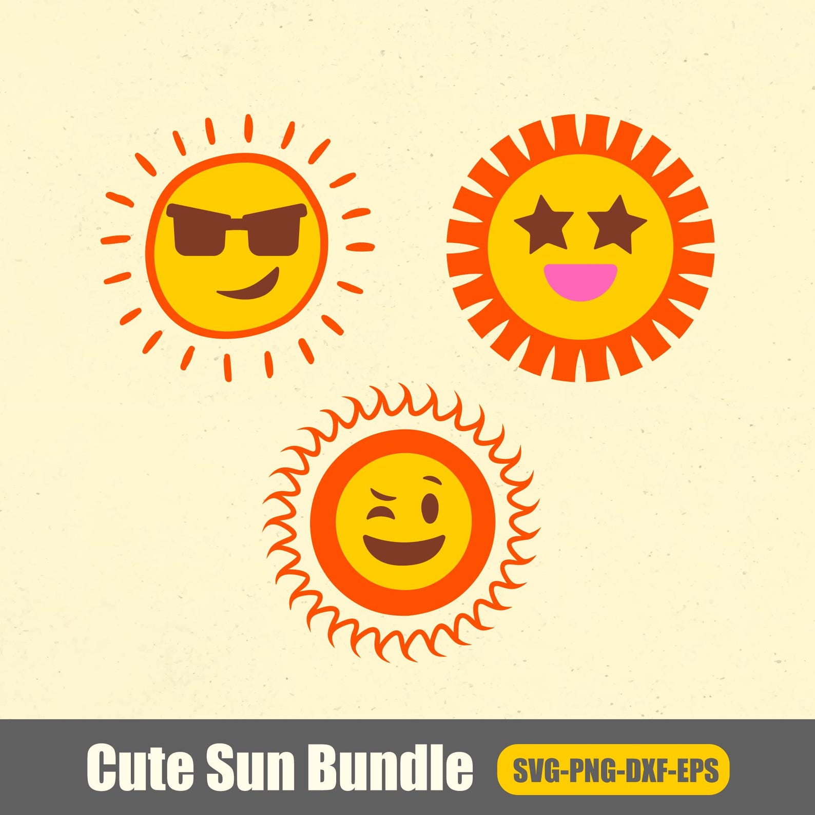 Cute Sun Clipart, Cute Sun Svg, Happy Cute Sun, Summer Smile Face, Sun ...
