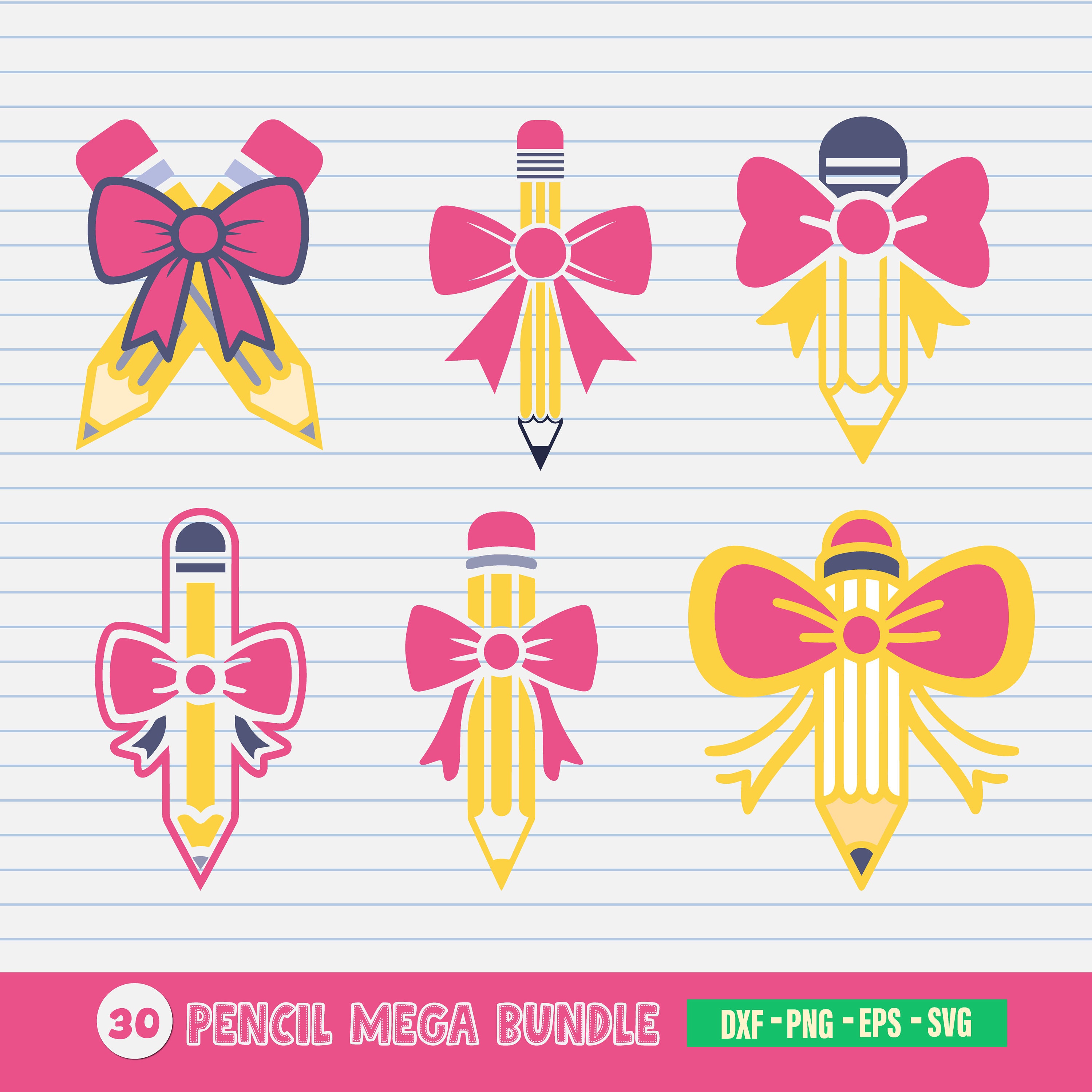 Pencil Svg Bundle, Pencil Png Bundle, Pencil Cut File, Pencil Clipart ...