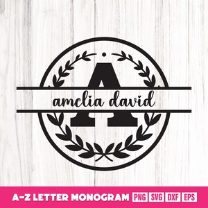 Family Monogram Svg, Monogram Letters Svg, Monogram Letters Png, Split ...