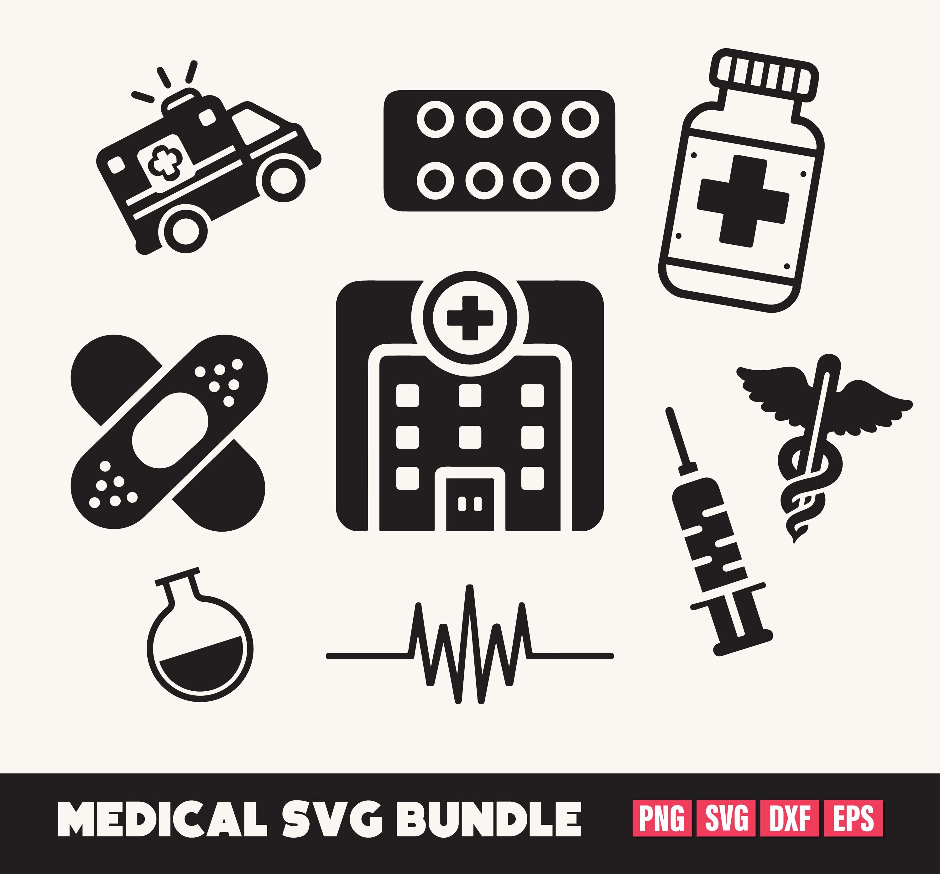 Medical Svg, Medical Png, Medical Equipment, Nurse Svg Bundle, Medical ...