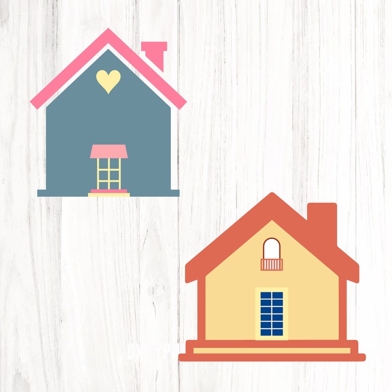 House Svg Bundle, House Clipart, Home Png, Little House Svg, Cute House ...