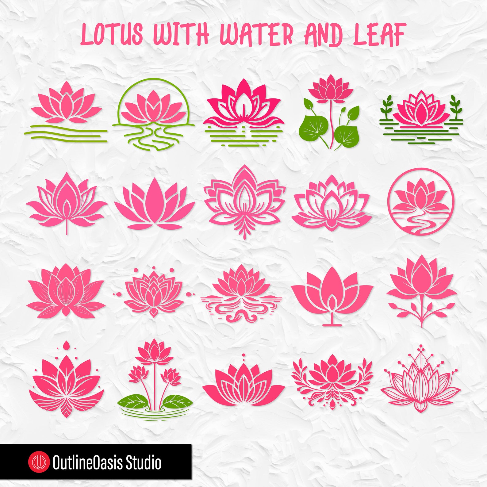 Lotus Svg Bundle, Lotus Flower SVG, Lotus Cut Files, Lotus Moon Svg ...