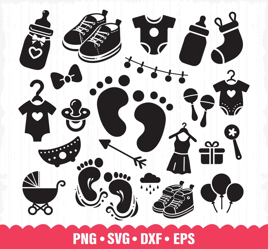 Baby Svg Bundle, Baby Clipart Svg, Infant Svg Bundle, Baby Shower Svg ...