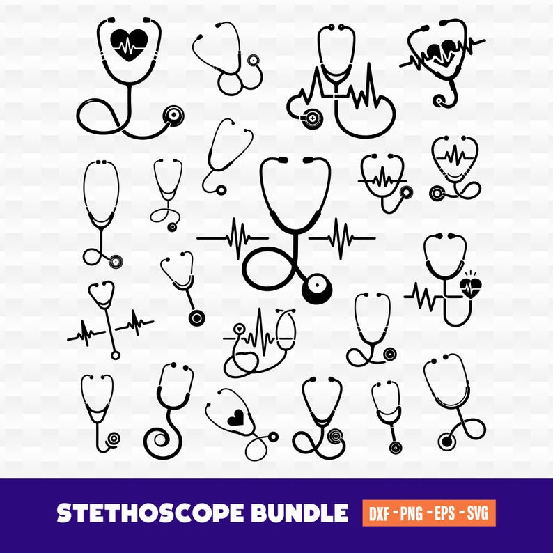 Stethoscope Svg, Stethoscope Png, Stethoscope Clipart, Heart ...