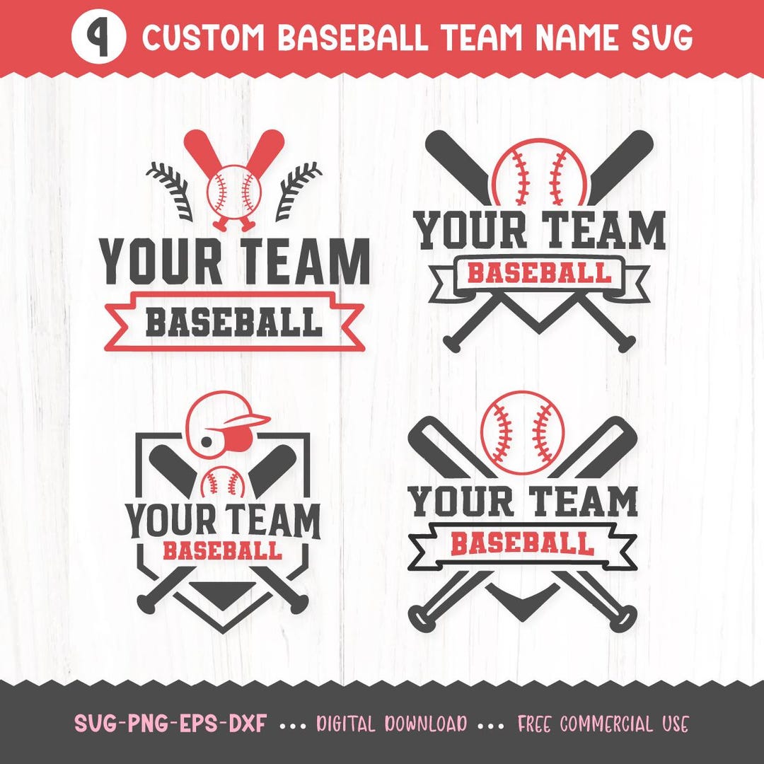 Baseball Team SVG : Custom Baseball Logo SVG, Baseball Team Shirt ...