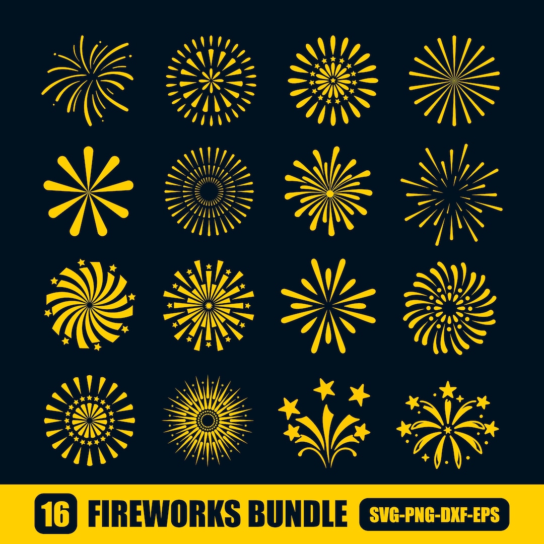 Firework Svg, Fireworks Svg, Fireworks Svg Cut File, Fireworks Clipart ...