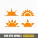 Sun SVG Bundle, Sun Cut File, Sun Vector, Sun Clipart, Sunshine Svg ...