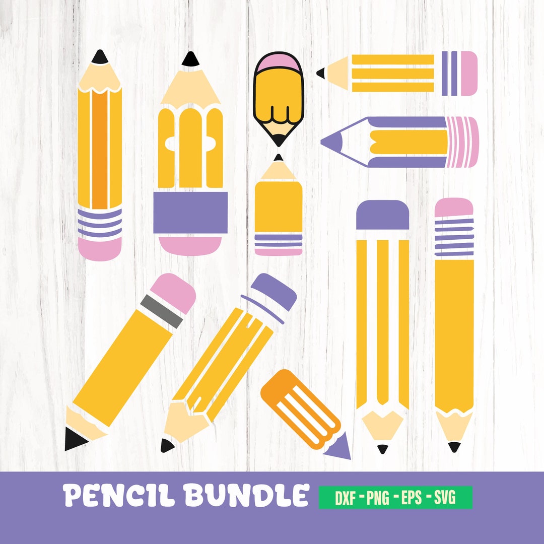 Pencil Svg Bundle, Pencil Png Bundle, Pencil Cut File, Pencil Clipart ...