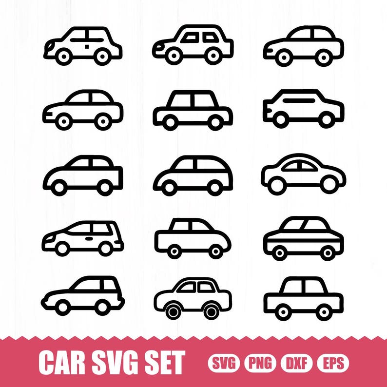 Car Svg Bundle, Car Outline, Car Icon, Car Outline Svg, Car Svg File ...