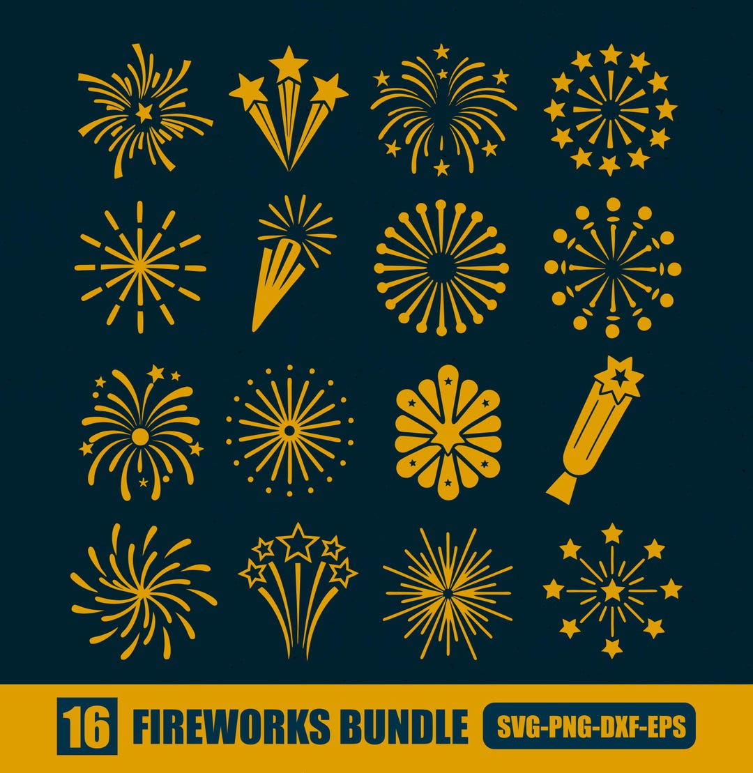 Firework Svg, Fireworks Svg, Fireworks Svg Cut File, Fireworks Clipart ...