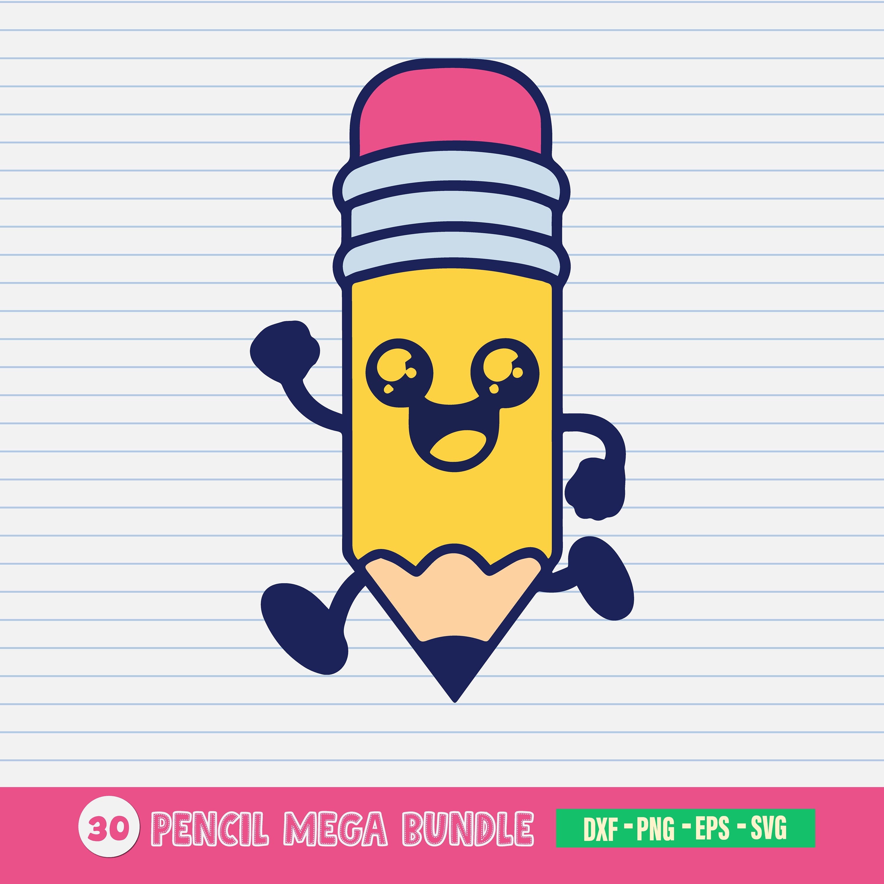 Pencil Svg Bundle, Pencil Png Bundle, Pencil Cut File, Pencil Clipart ...