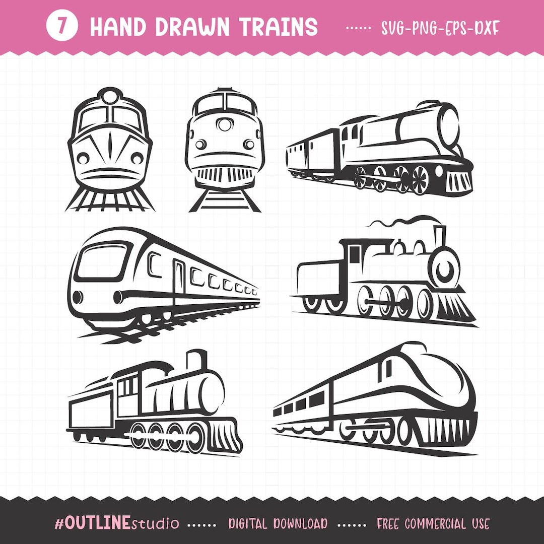 Train SVG Bundle, Train SVG, Trains SVG, Locomotive Svg, Train Png, Svg ...