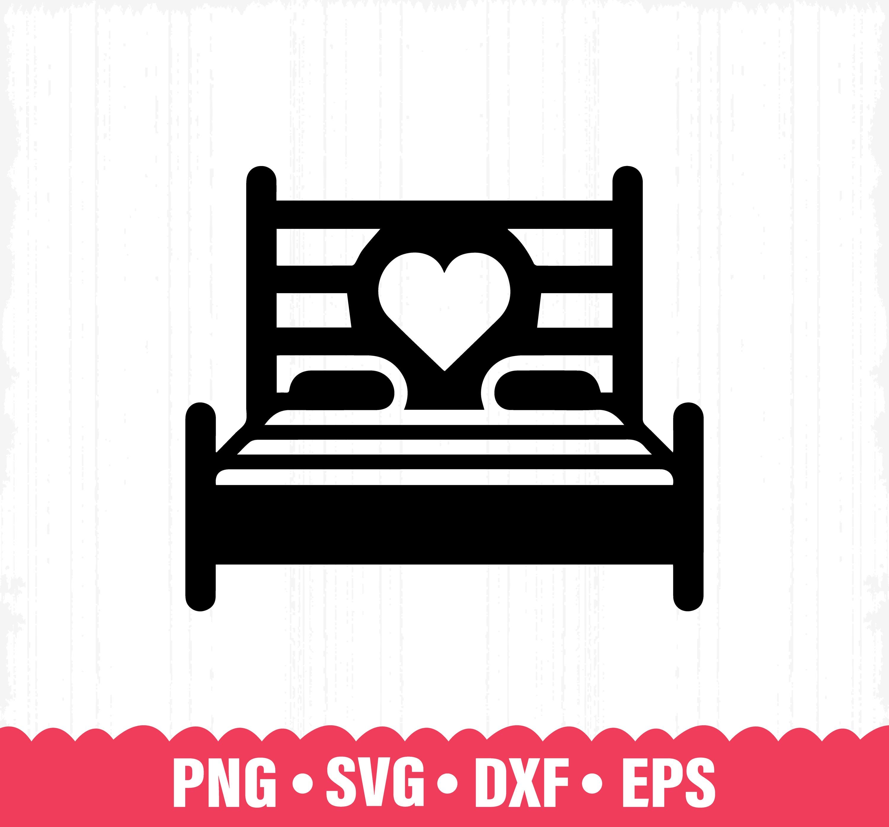Bed SVG, Bed Clip Art, Bed Vector, Sleep SVG, Bed Clipart, Hotel SVG ...