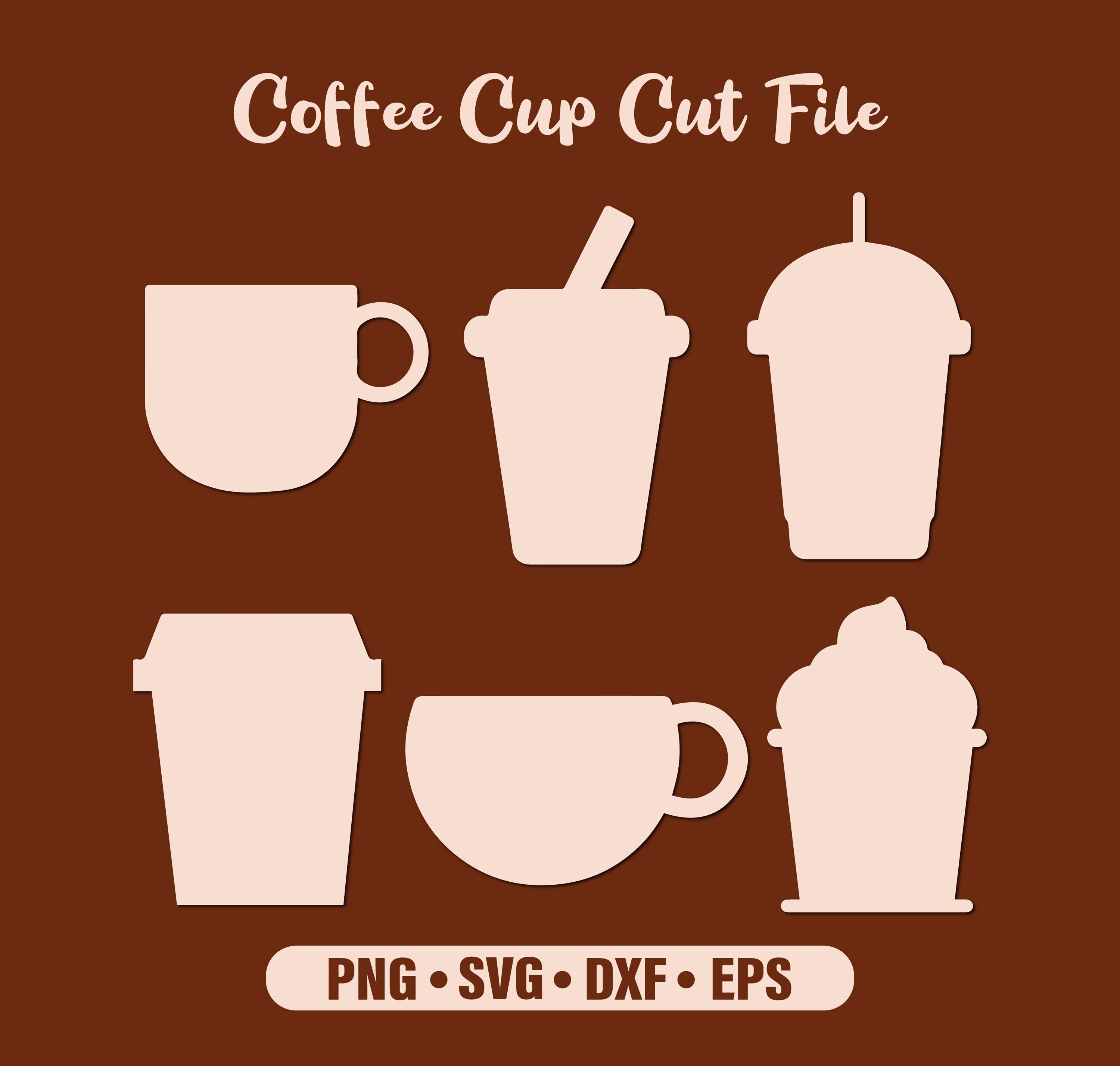Coffee Cup Cut File, Coffee Cups Bundle, Coffee Cups Svg, Mug Svg ...