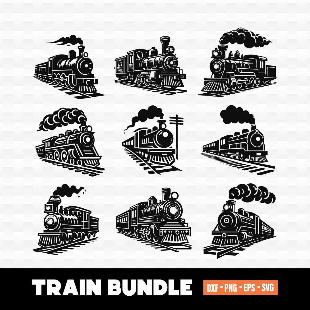 Locomotive Train SVG Bundle, Old Train Clipart (digital Download) - Etsy