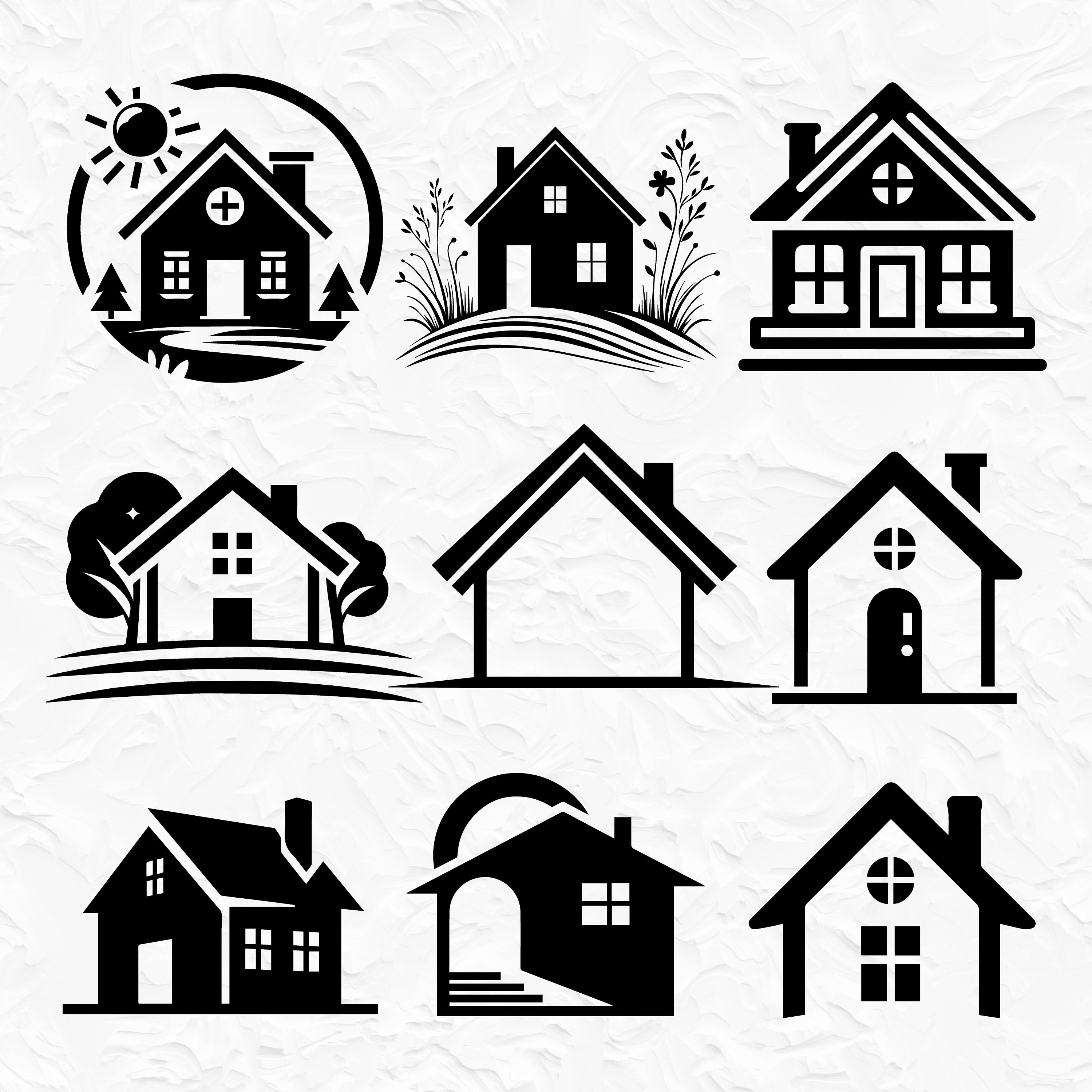 120 House Svg Bundle, House Silhouette, Little House Svg, House Outline ...