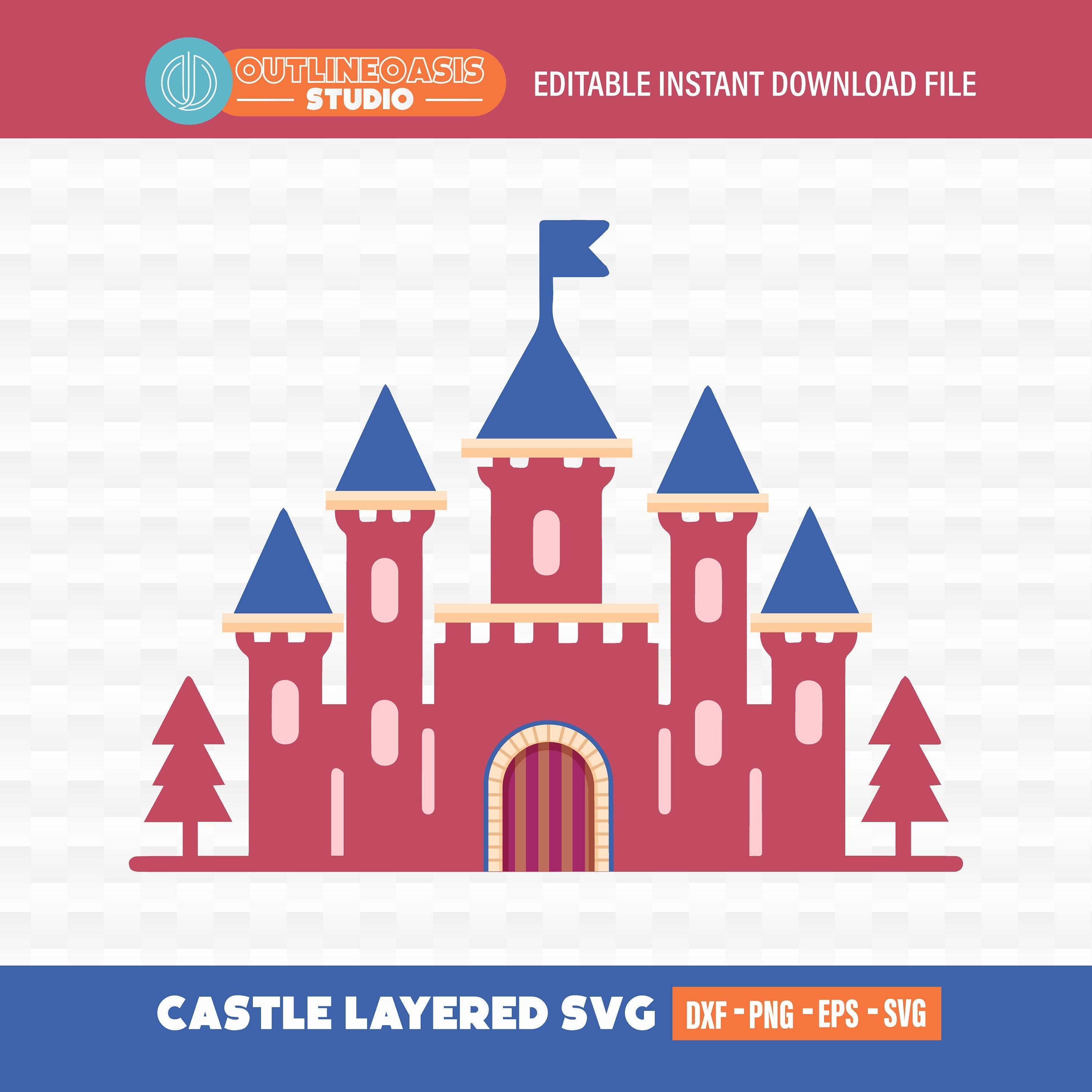 Castle Svg, Castle Cut File, Castle Clipart, Princess Castle Svg, Magic ...