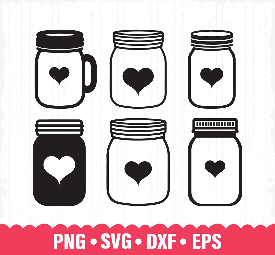 Mason Jar Svg, Jar Svg, Glass Jar Svg, Jar Clipart, Mason Jar Clipart ...