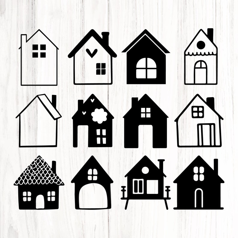 42 House Svg Bundle, House Silhouette, Little House Svg, House Outline ...