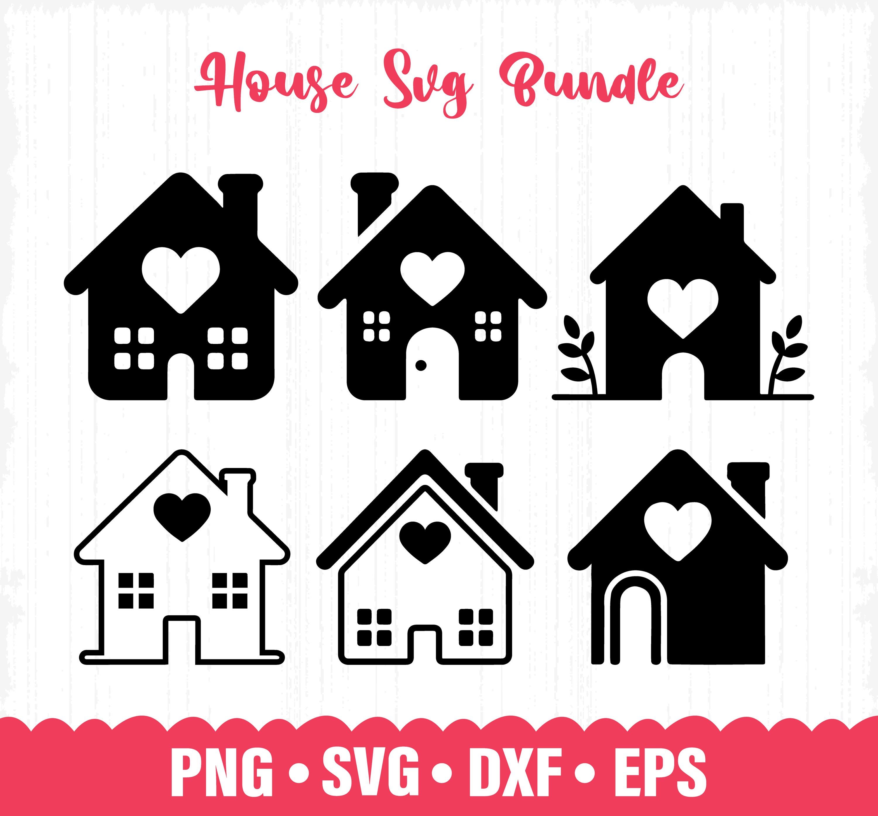 House Svg Bundle, House Silhouette, Little House Svg, House Outline Svg ...