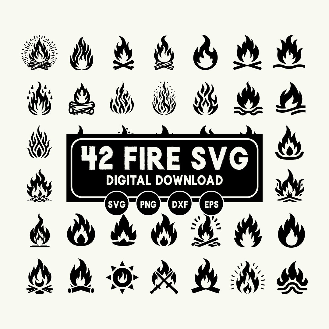 Fire SVG Bundle / Flame Svg / Fire SVG / Fire Flames / Flames ...