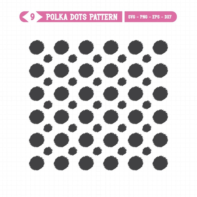Polka Dot Pattern SVG, Dots Pattern SVG, Circle Pattern SVG, Polka Dot ...