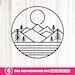 Mountain Svg Circle, Mountain Svg, Mountains Cut File, Mountain ...
