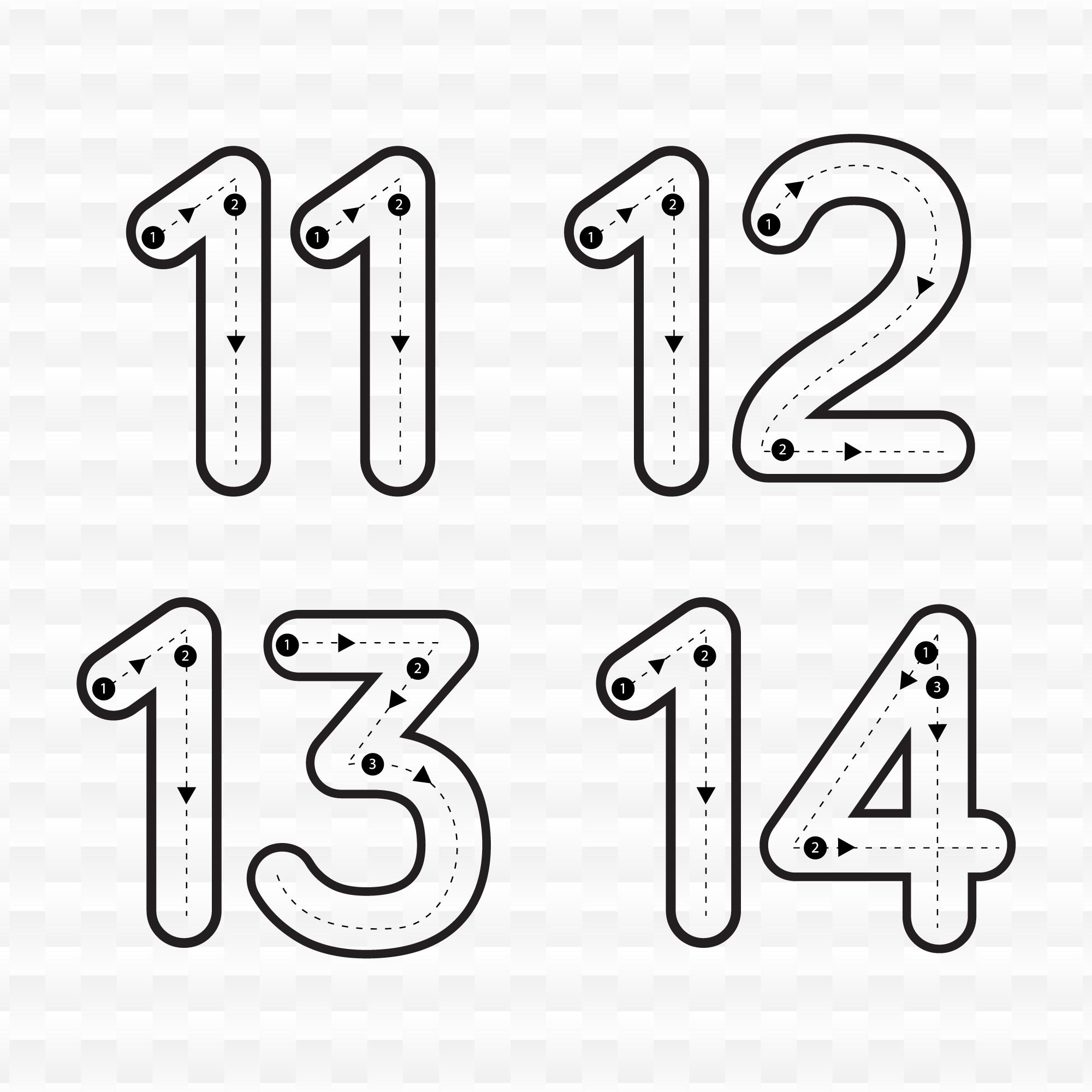 Numbers Svg, Numbers Png, Number Tracing, Numbers Cut File, Numbers ...