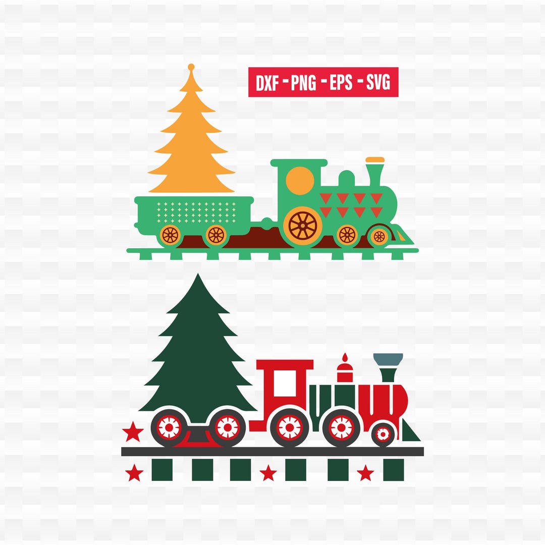 Christmas Train SVG, Kids Holiday Clipart (digital Files) - Etsy