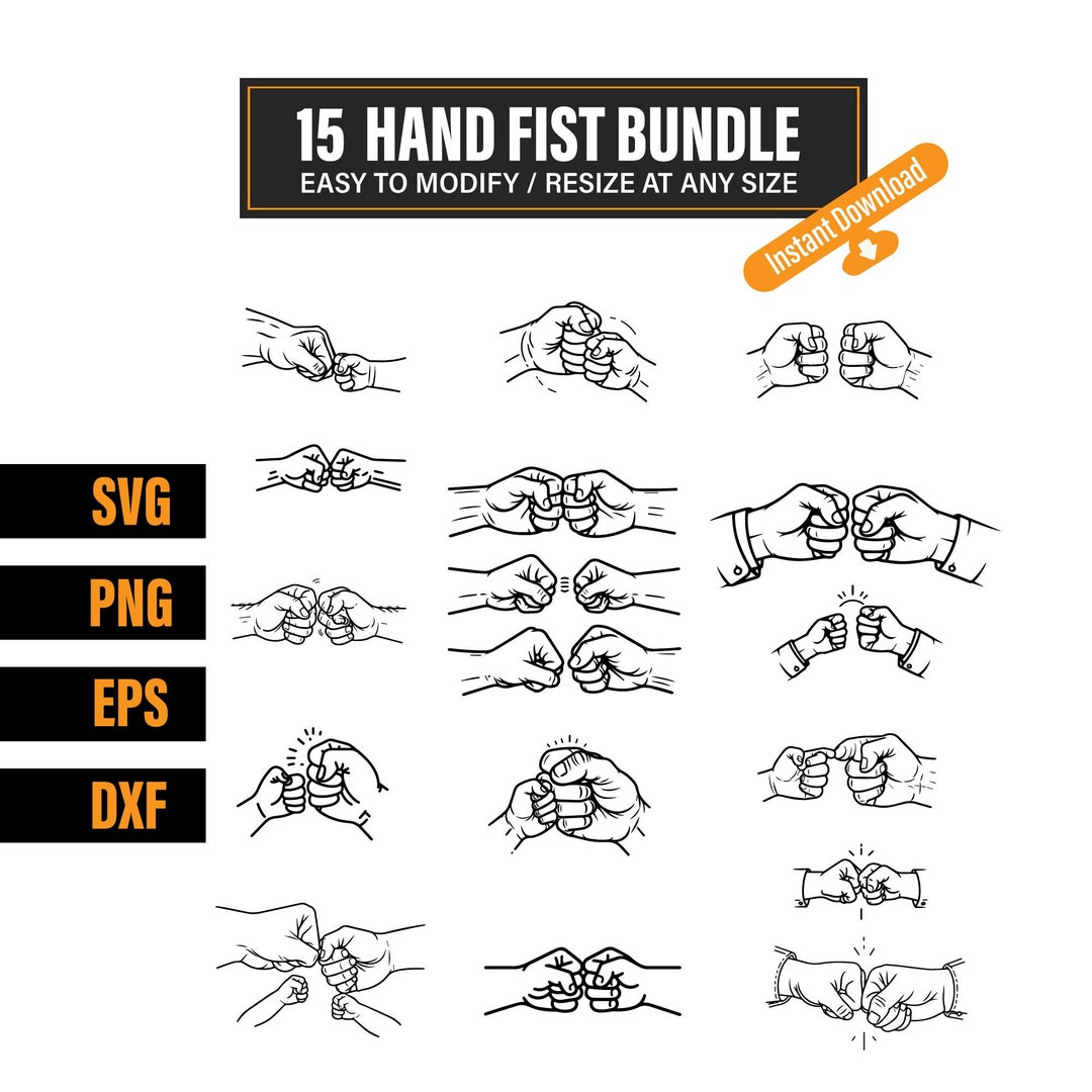 Fist Bump Set Svg, Cut Files, Hand Fist Papa Svg, Fist Bump, Dad Son ...